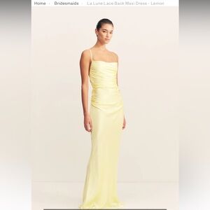 Shona Joy | Dresses | Shona Joy La Lune Lace Back Maxi Dress Lemon And ...